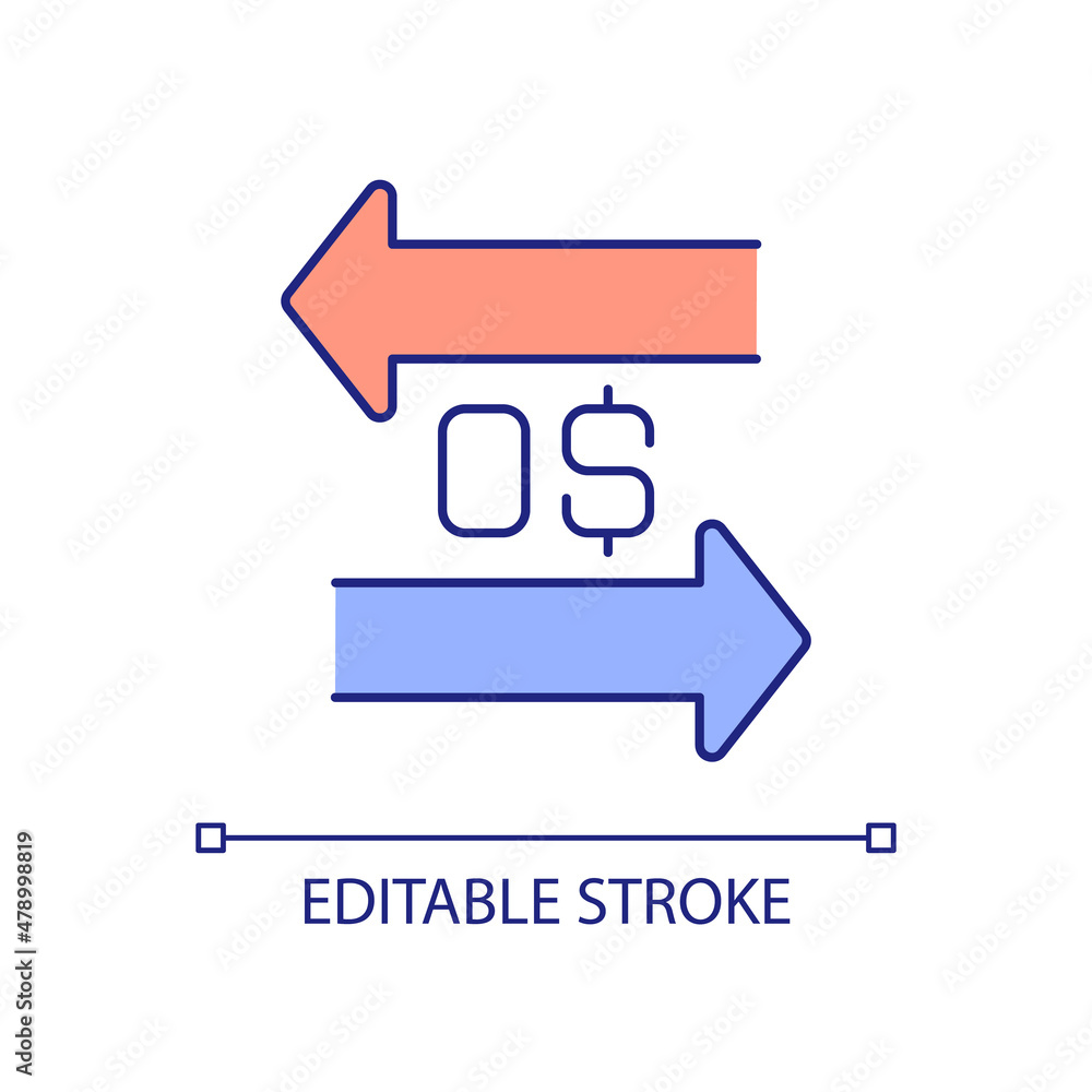 Zero based budgeting RGB color icon. Financial management. Planning ...