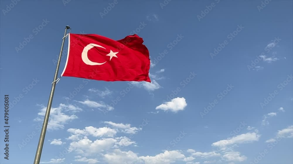 The flag of Turkey, officially the Turkish flag, is a red flag ...