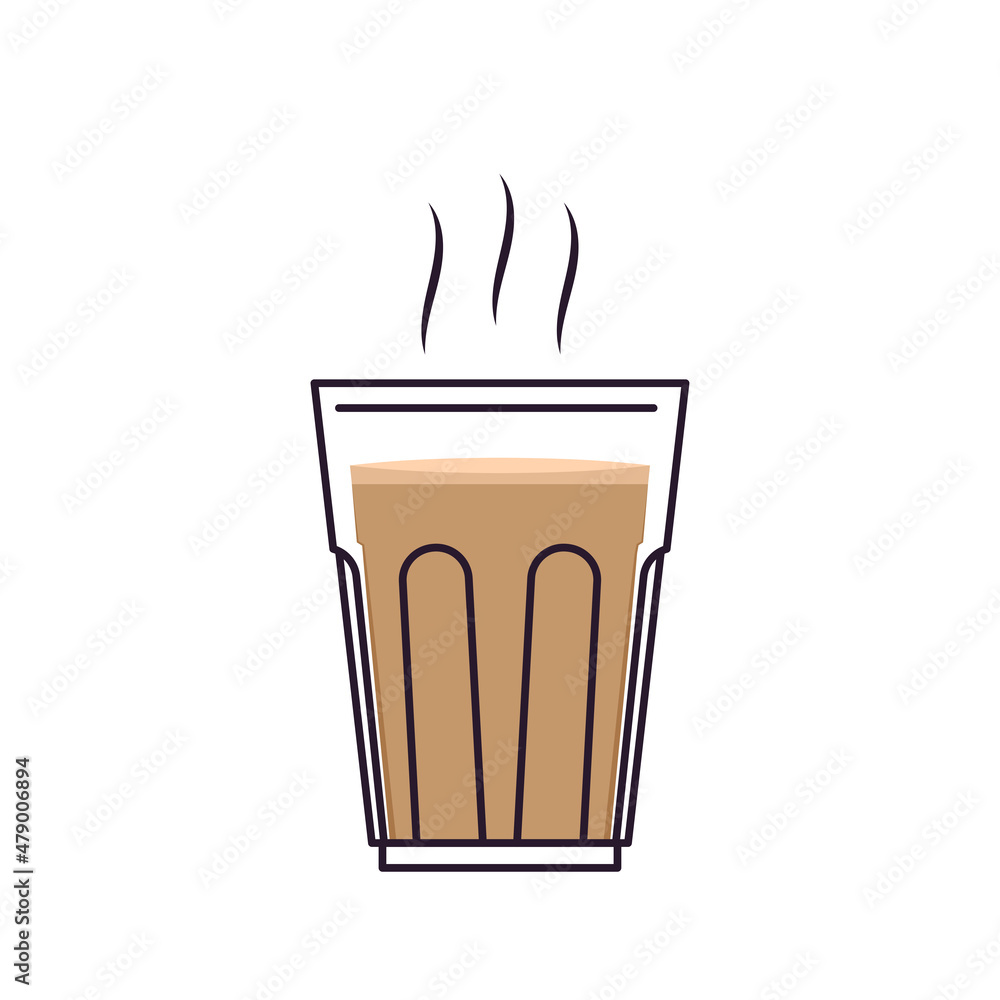 Indian drink vector. Indian chai icon. Chai is Indian drink. Stock ...