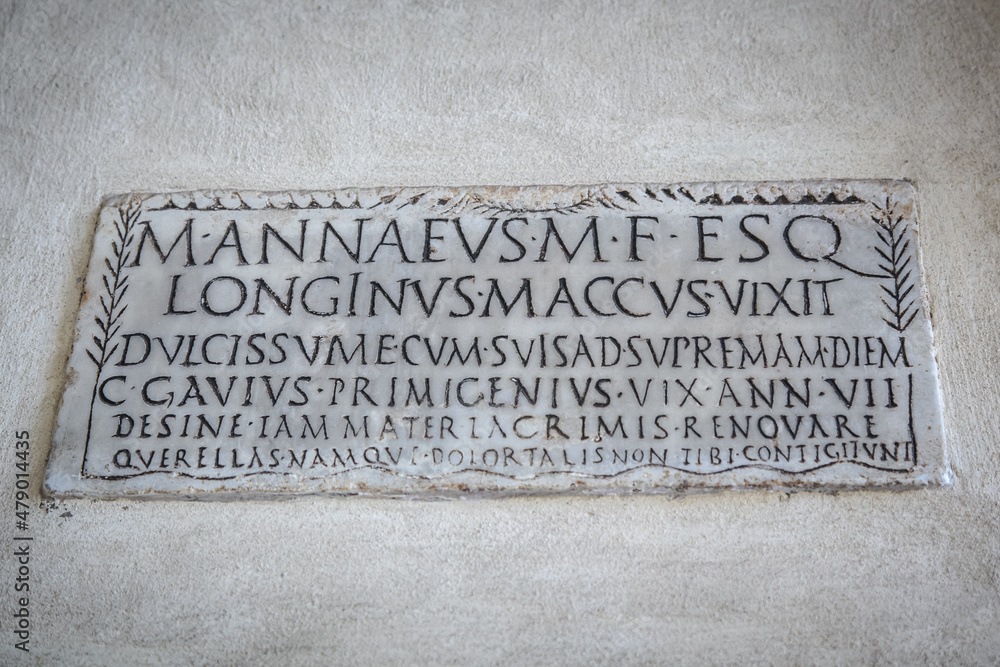 Pagan and early Christian Latin inscriptions in the portico of the ...