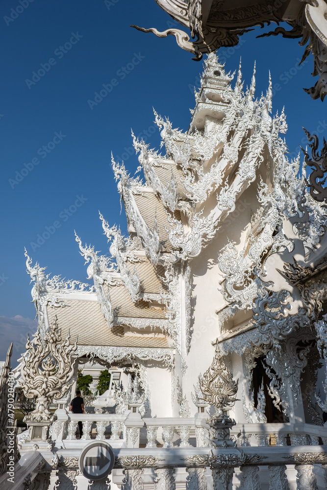 Chiang Rai Thailand, white temple Chiangrai during sunset, Wat Rong ...