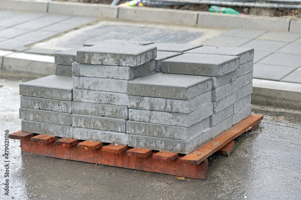 Pavement Tiles at Pallet Stock Photo | Adobe Stock