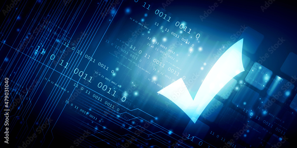 2d illustration Checkbox Tick Stock Illustration | Adobe Stock