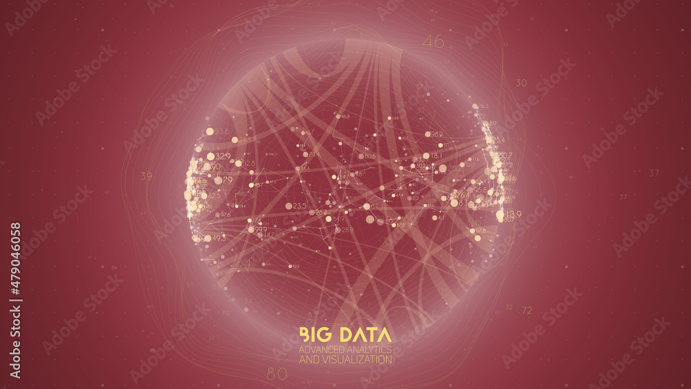 Big data visualization. Futuristic infographic. Information aesthetic ...