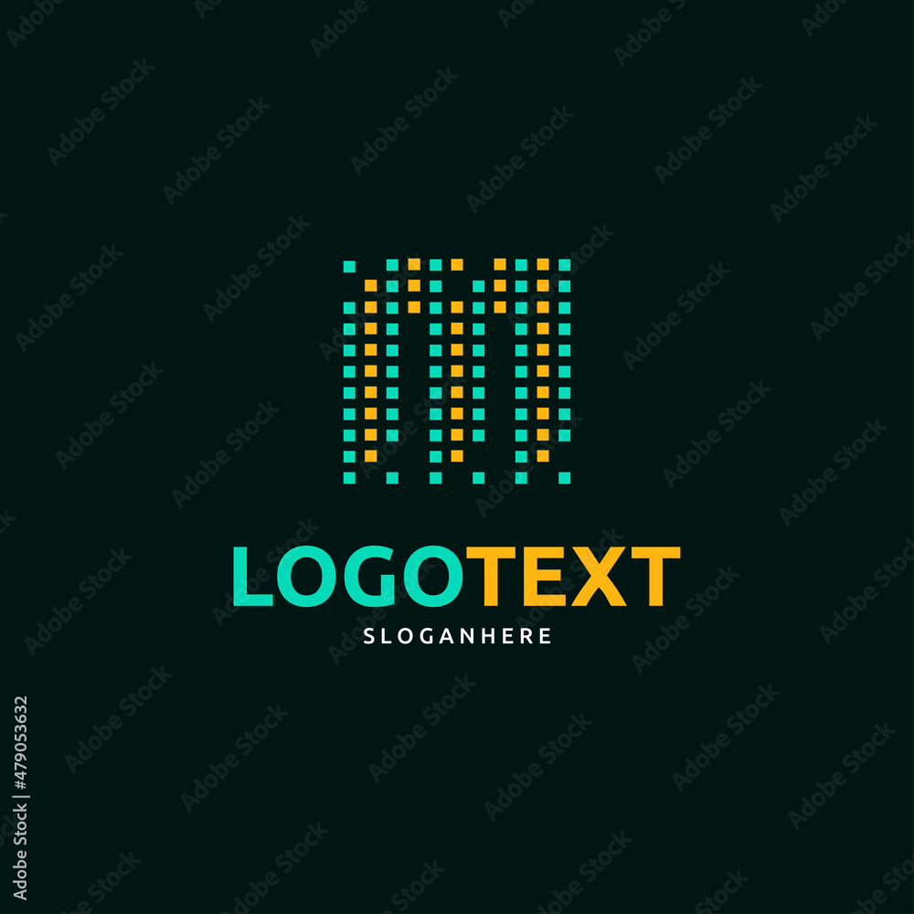 Letter M logo. visualizer logo Stock Vector | Adobe Stock