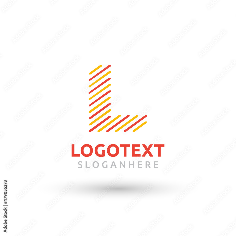 Letter L logo. Cross line logo Stock Vector | Adobe Stock
