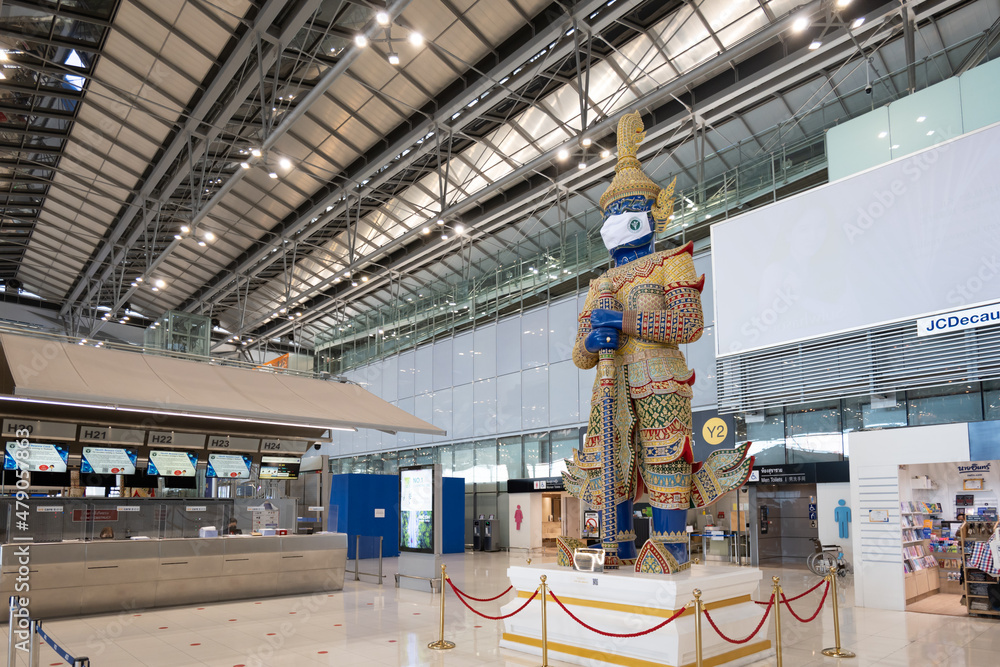 Foto de Bangkok, Thailand - January 2022: Suvarnabhumi Airport, also ...