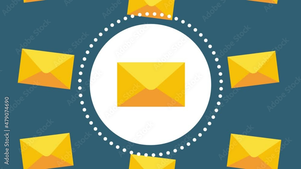 envelope animation concept.pattern background.4K Video motion Animation ...