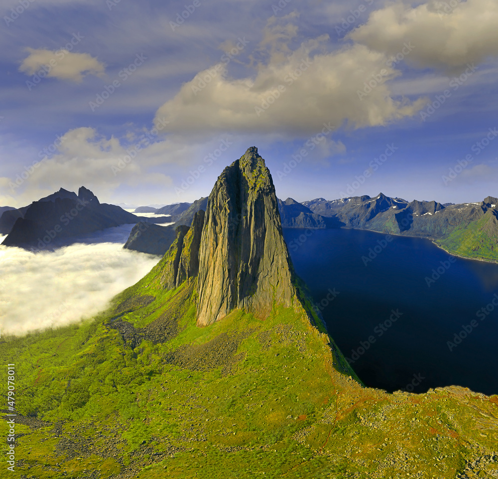 Segla the most iconic peak of Norwegian Senja island, the most ...