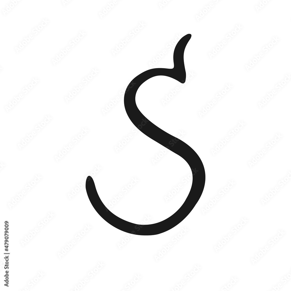Vetor do Stock: Letter S logo, icon. Hand drawn isolated letter s sign ... Vetor do Stock: Letter S logo, icon. Hand drawn isolated letter s sign ...