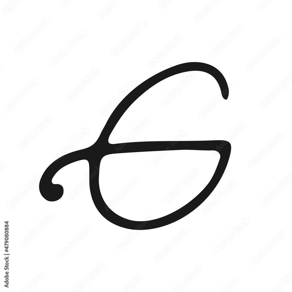 Vettoriale Stock Letter G Logo Icon Hand Drawn Isolated Letter G Sign