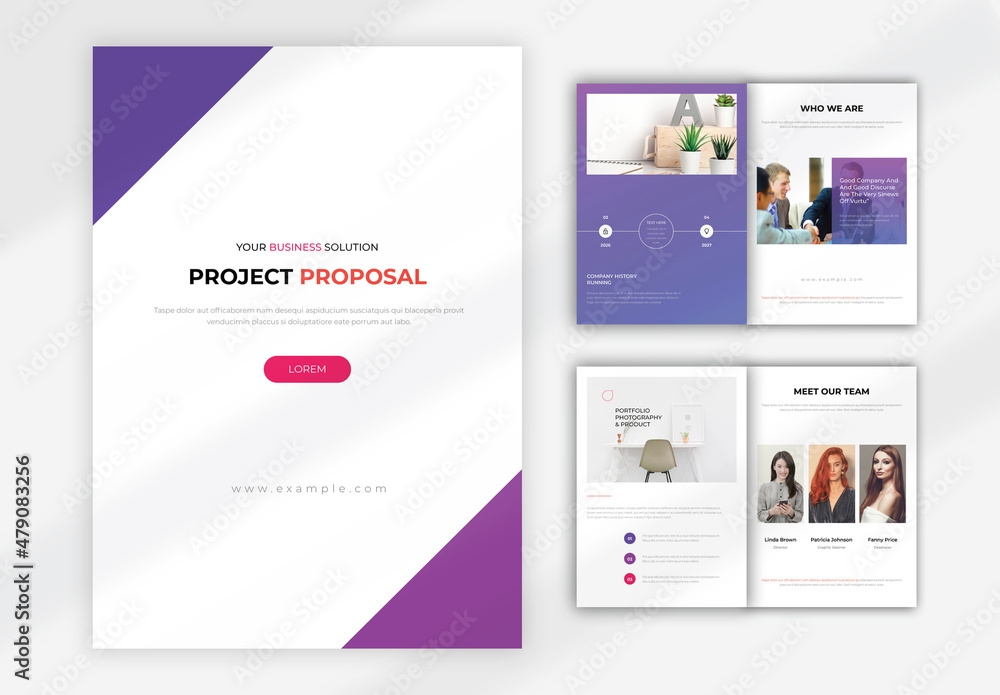 Project Proposal Layout Stock Template | Adobe Stock