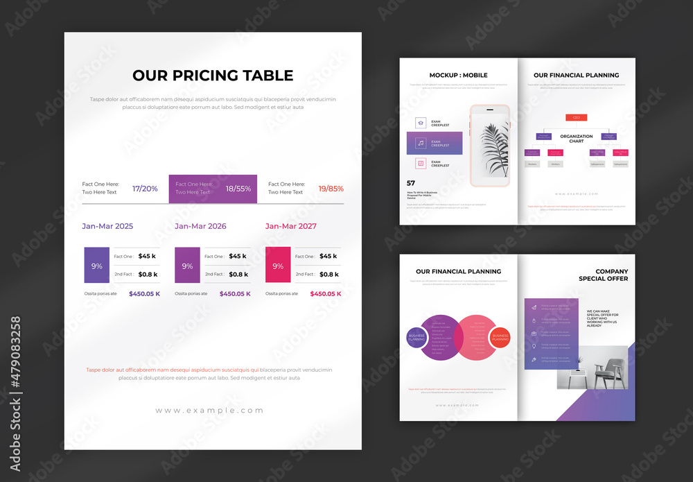 Pricing Table Layout Stock Template | Adobe Stock
