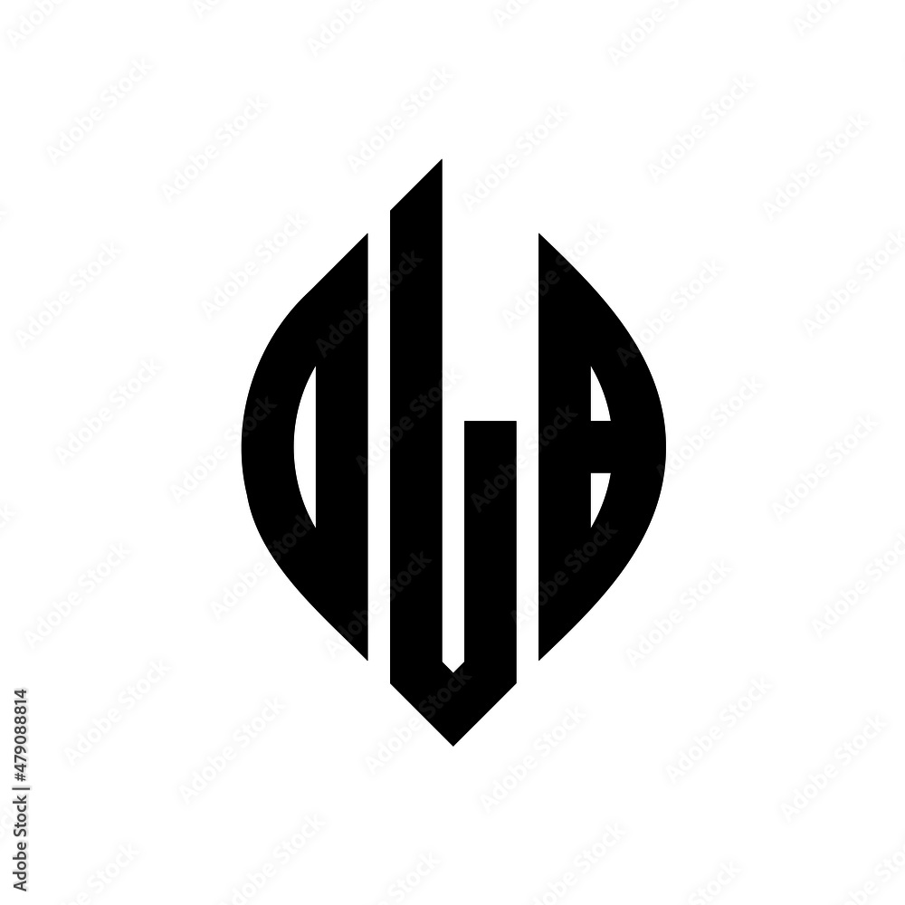 DLB circle letter logo design with circle and ellipse shape. DLB ...