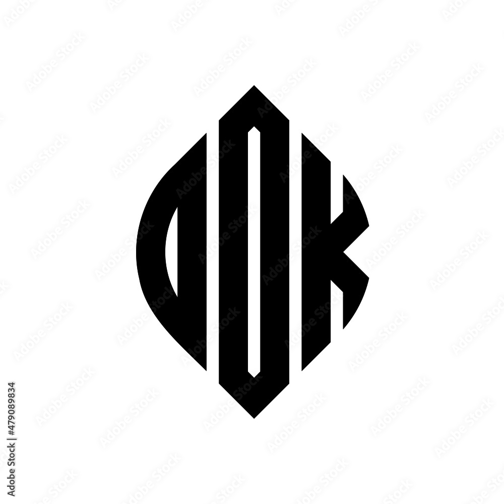 DDK circle letter logo design with circle and ellipse shape. DDK ...
