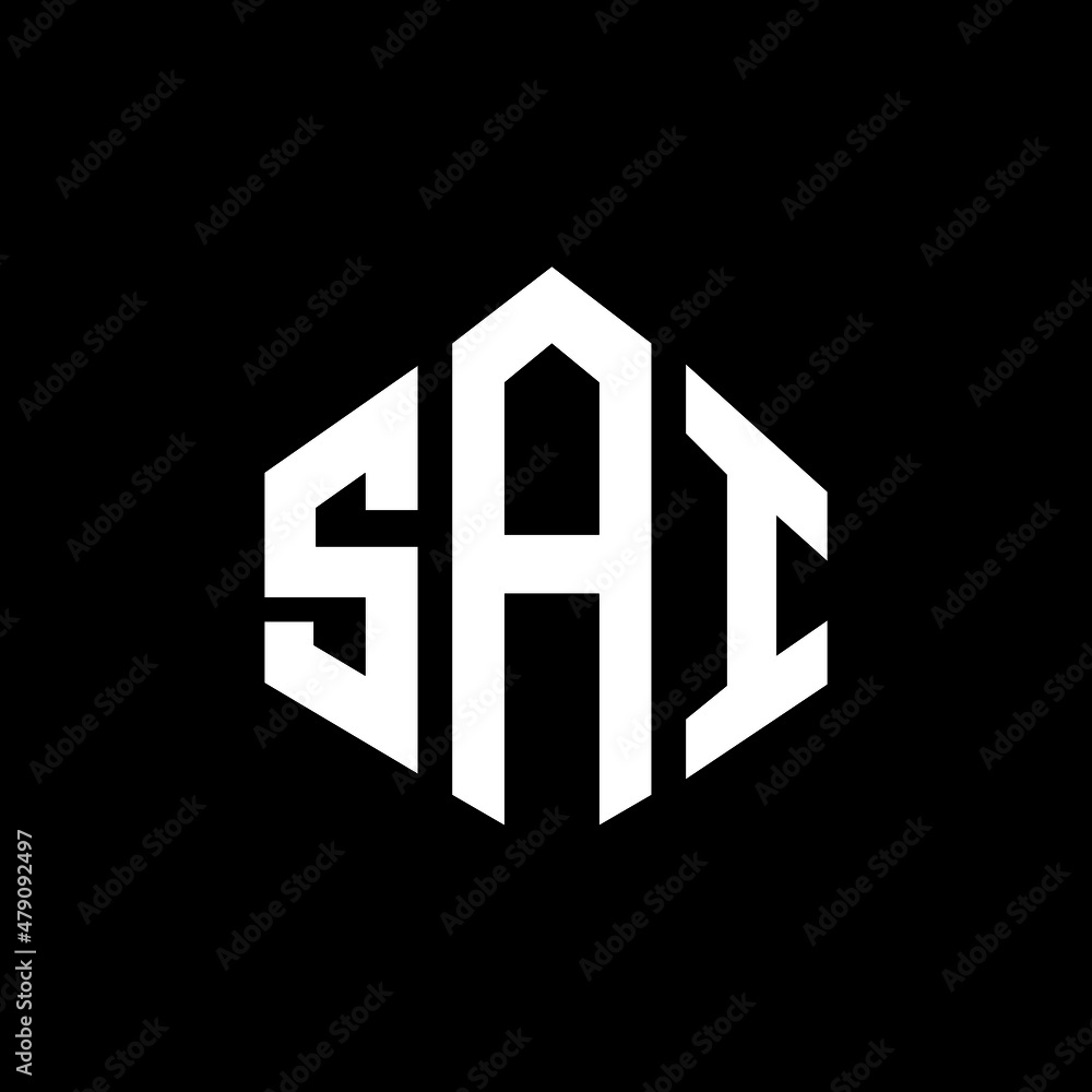 SAI letter logo design with polygon shape. SAI polygon and cube shape ...