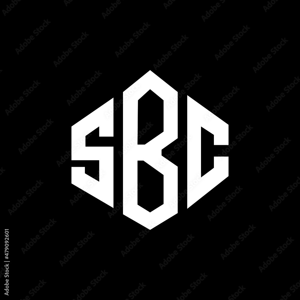 SBC letter logo design with polygon shape. SBC polygon and cube shape ...