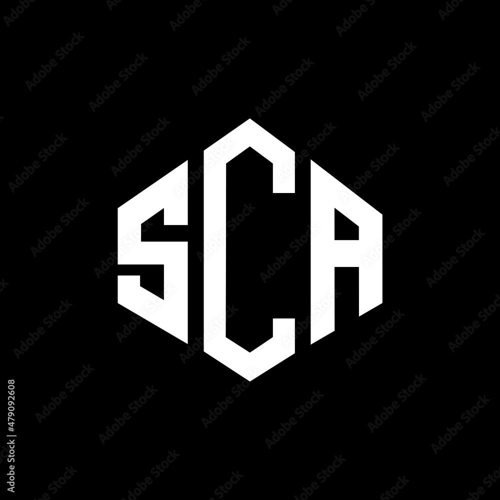 SCA letter logo design with polygon shape. SCA polygon and cube shape ...