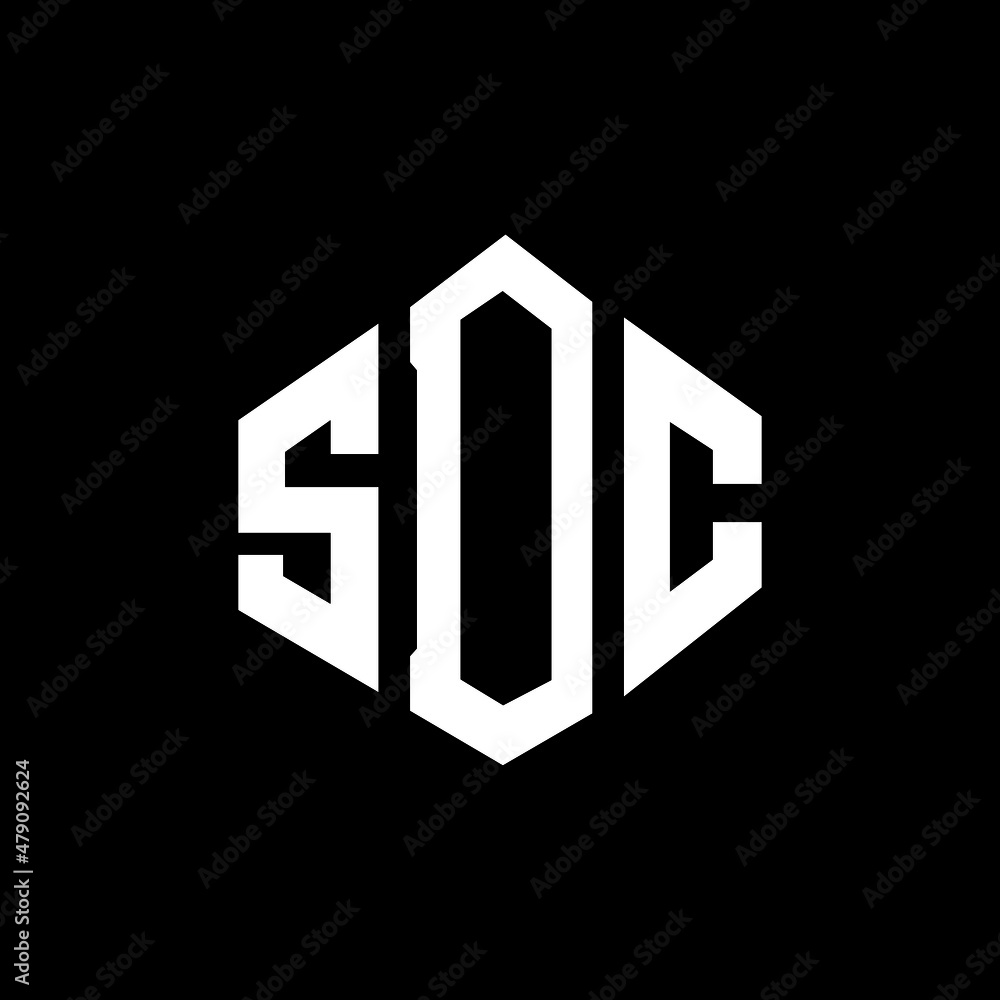 SDC letter logo design with polygon shape. SDC polygon and cube shape ...