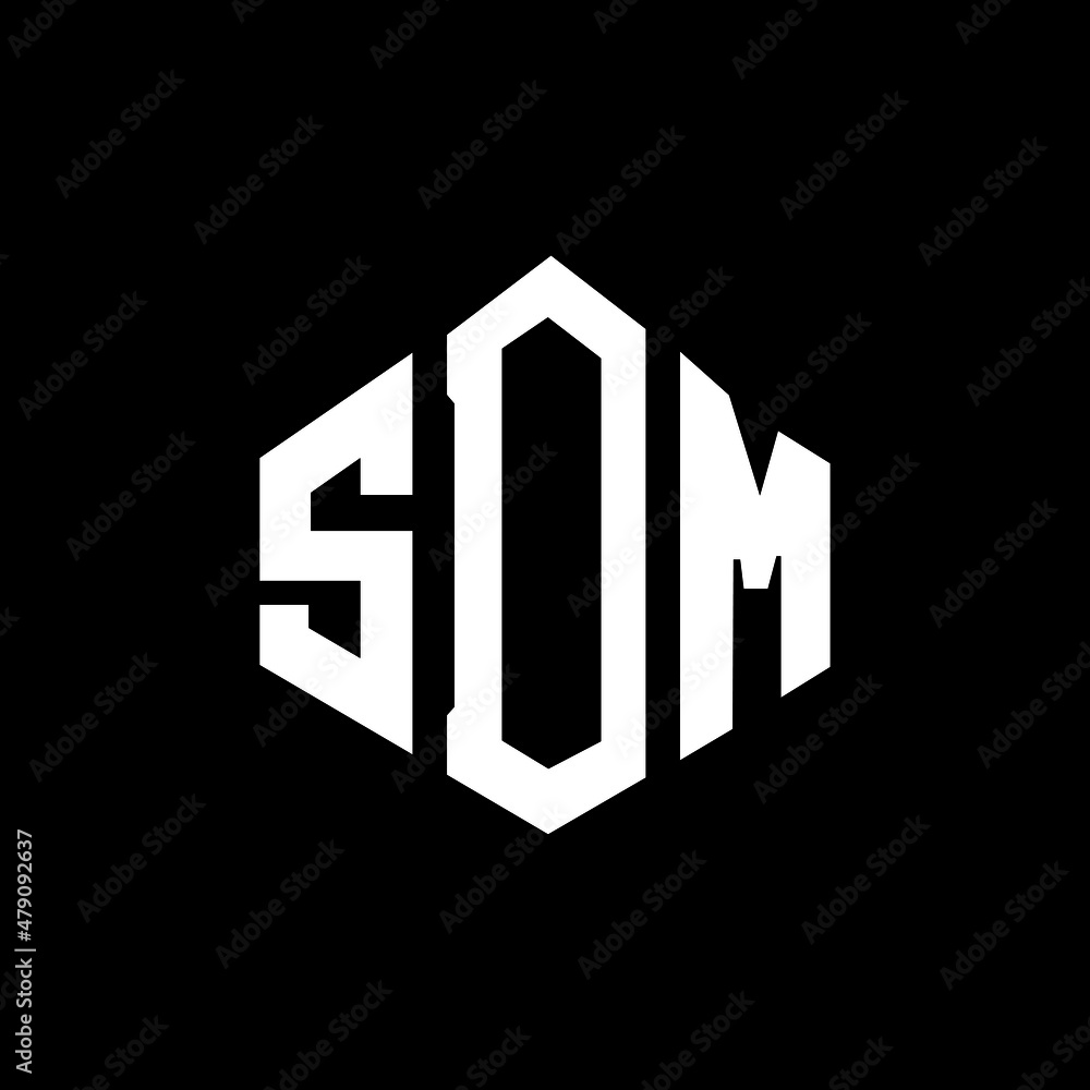 SDM letter logo design with polygon shape. SDM polygon and cube shape ...