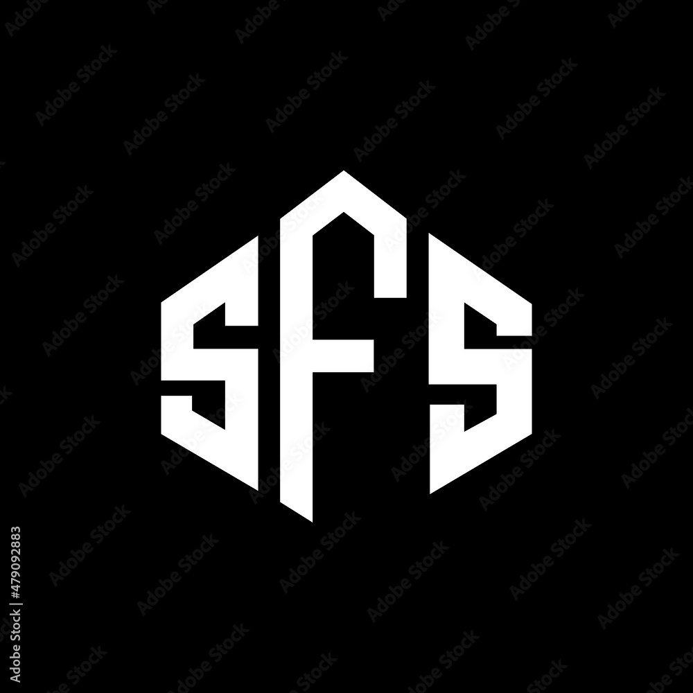 SFS letter logo design with polygon shape. SFS polygon and cube shape ...