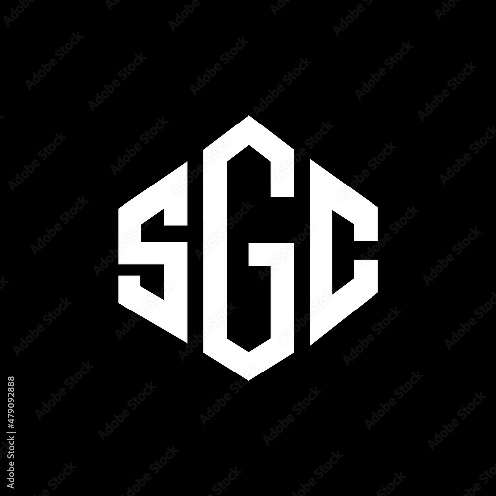SGC letter logo design with polygon shape. SGC polygon and cube shape ...