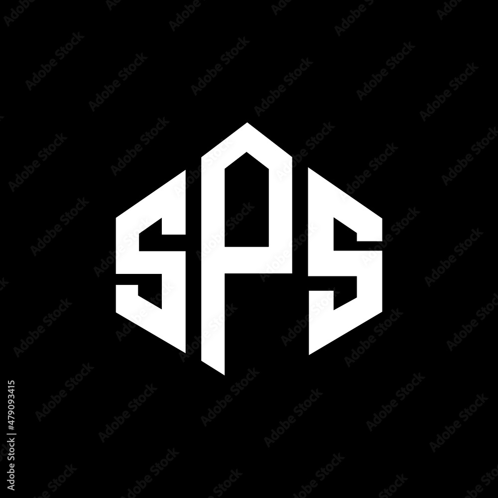SPS letter logo design with polygon shape. SPS polygon and cube shape ...