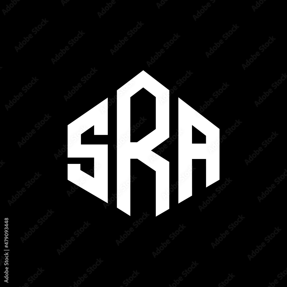 SRA letter logo design with polygon shape. SRA polygon and cube shape ...