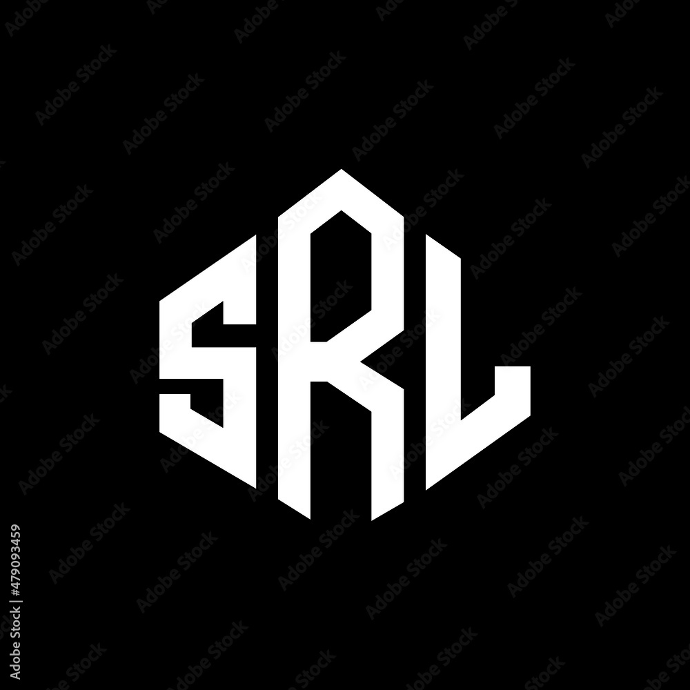 SRL letter logo design with polygon shape. SRL polygon and cube shape ...