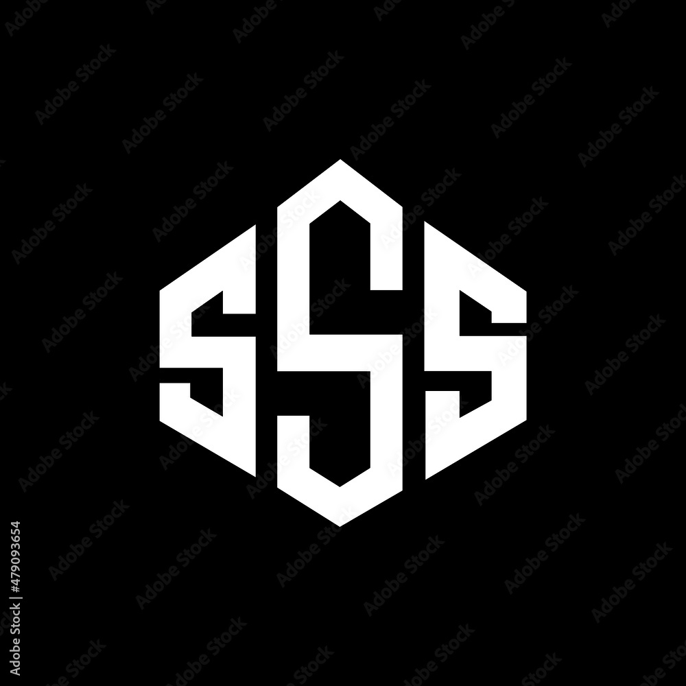 SSS letter logo design with polygon shape. SSS polygon and cube shape ...