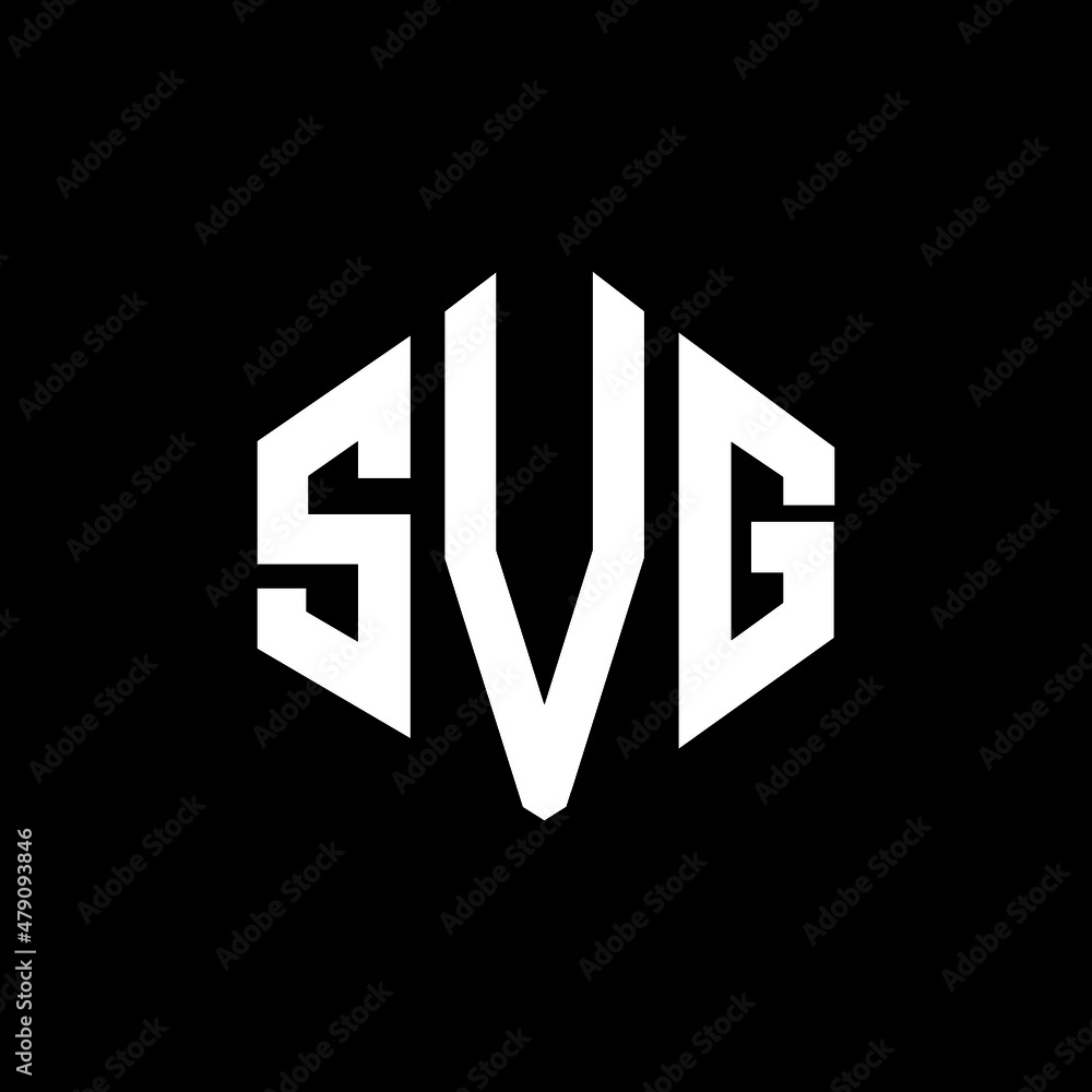SVG letter logo design with polygon shape. SVG polygon and cube shape ...