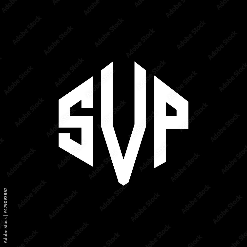 SVP letter logo design with polygon shape. SVP polygon and cube shape ...