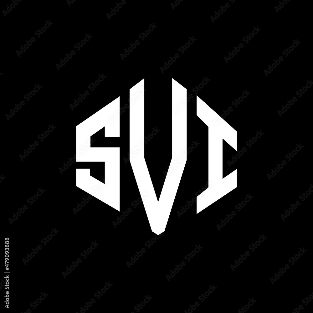 SVI letter logo design with polygon shape. SVI polygon and cube shape ...
