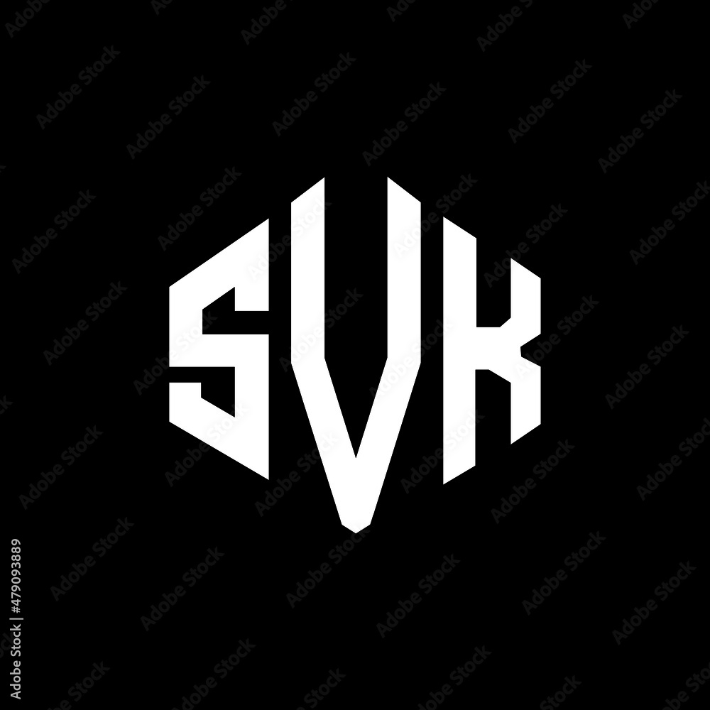 SVK letter logo design with polygon shape. SVK polygon and cube shape ...