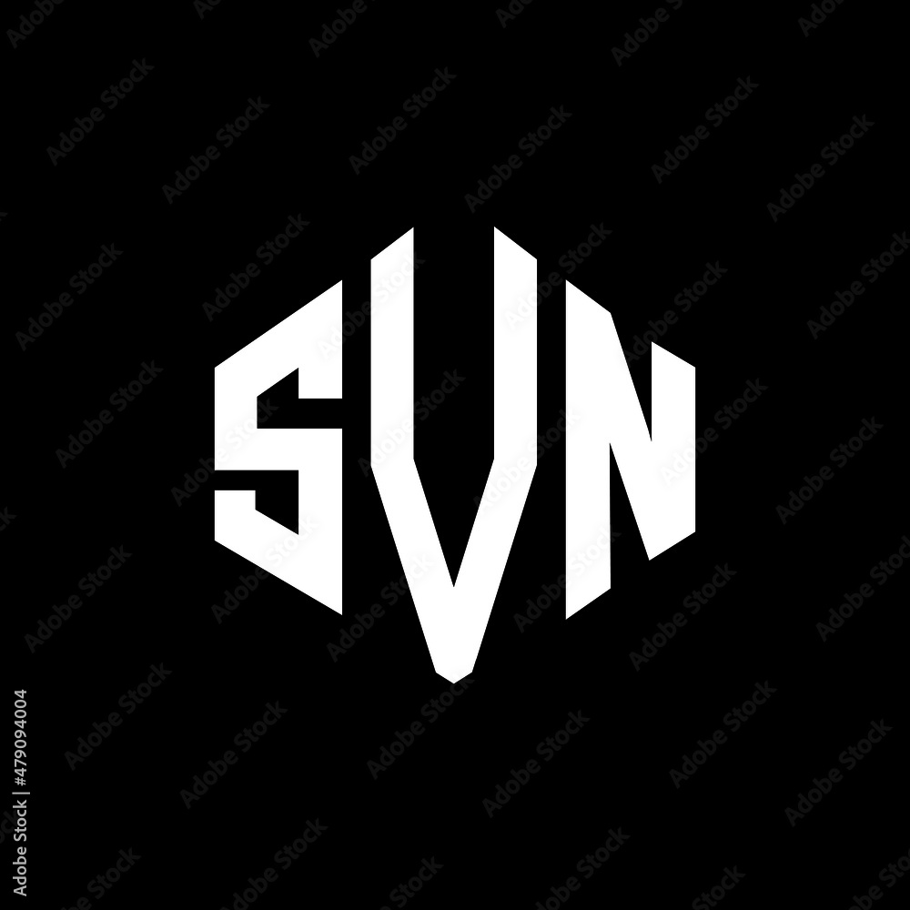 SVN letter logo design with polygon shape. SVN polygon and cube shape ...