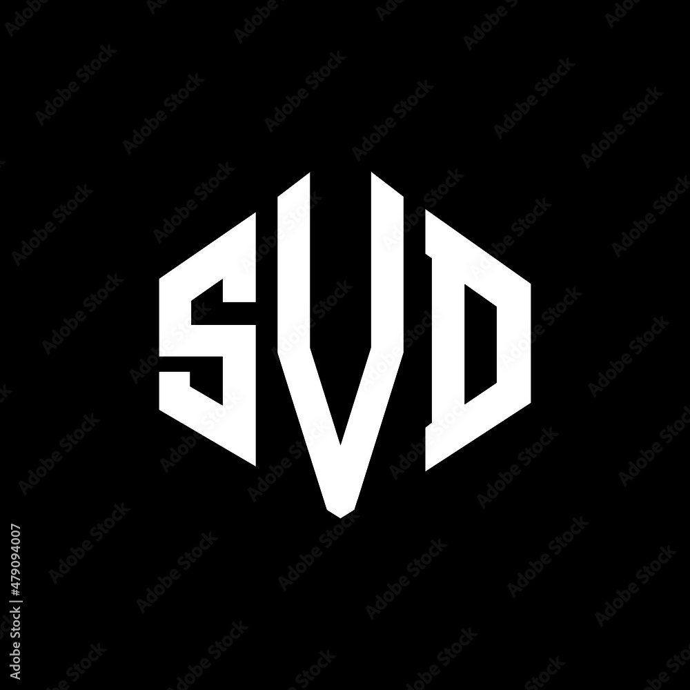 SVD letter logo design with polygon shape. SVD polygon and cube shape ...