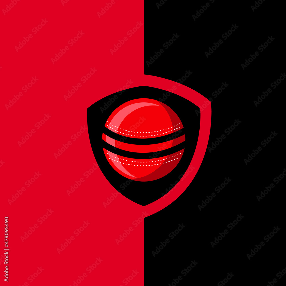 Simple cricket ball logo design inspiration Stock Vector | Adobe Stock