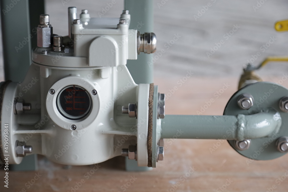 oil level gauge in a conservator tank for transformer Stock Photo ...