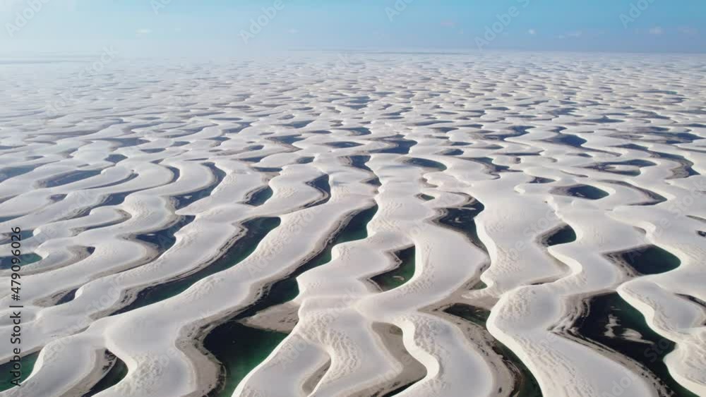 Lencois Maranhenses National Park. Dunes and rainwater lakes landscape ...