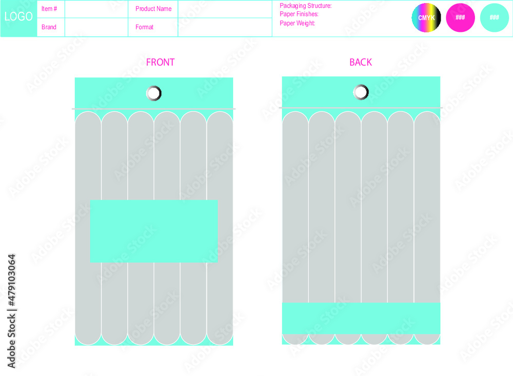 Customizable Bag Packaging Vector Illustration, Custom Dieline Scaled ...