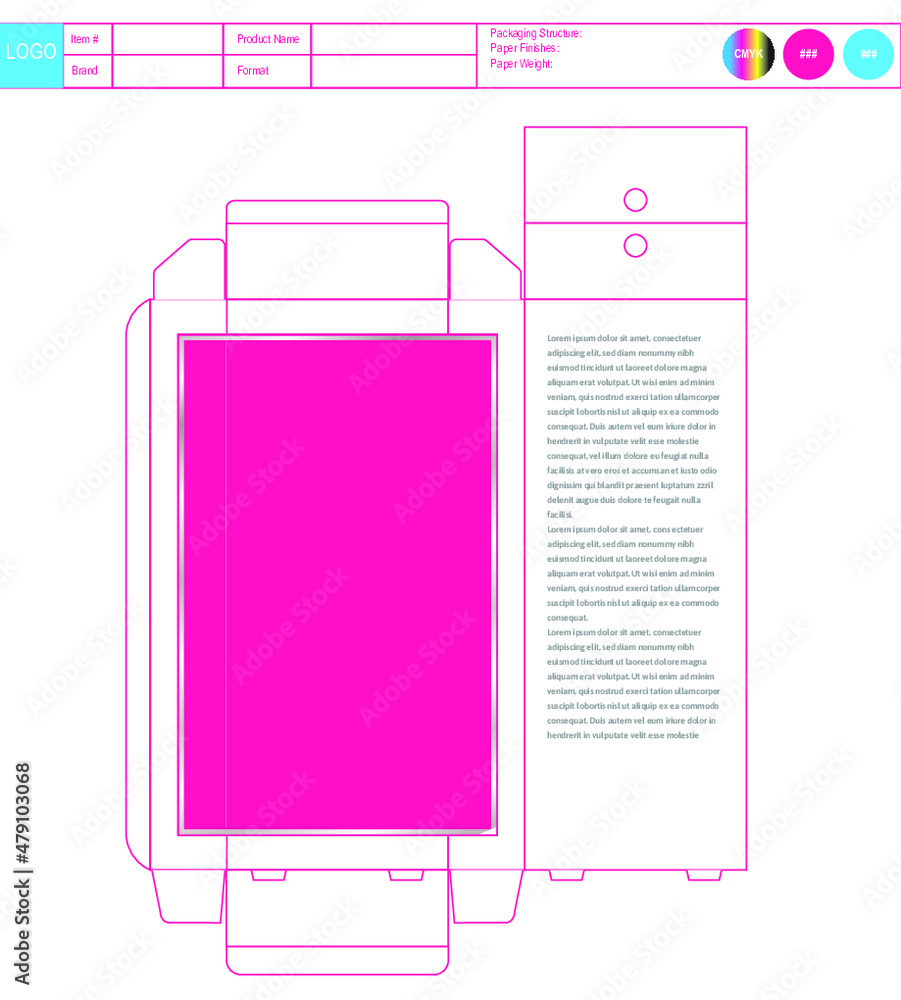 Die-Cut Template Box Package Design, 3D Box Package Dieline, Factory ...