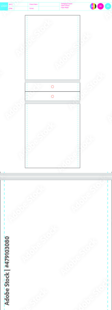 Customizable Bag Packaging Vector Illustration, Custom Dieline Scaled ...