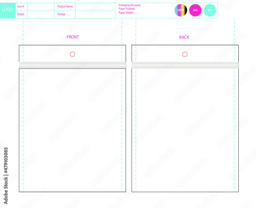 Customizable Bag Packaging Vector Illustration, Custom Dieline Scaled ...