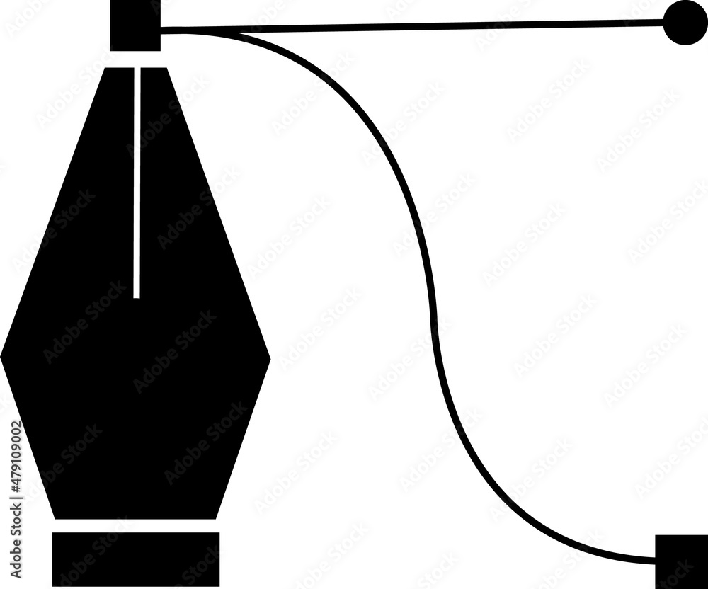 Pen tool cursor. Vector computer graphics. Logo for designer or ...