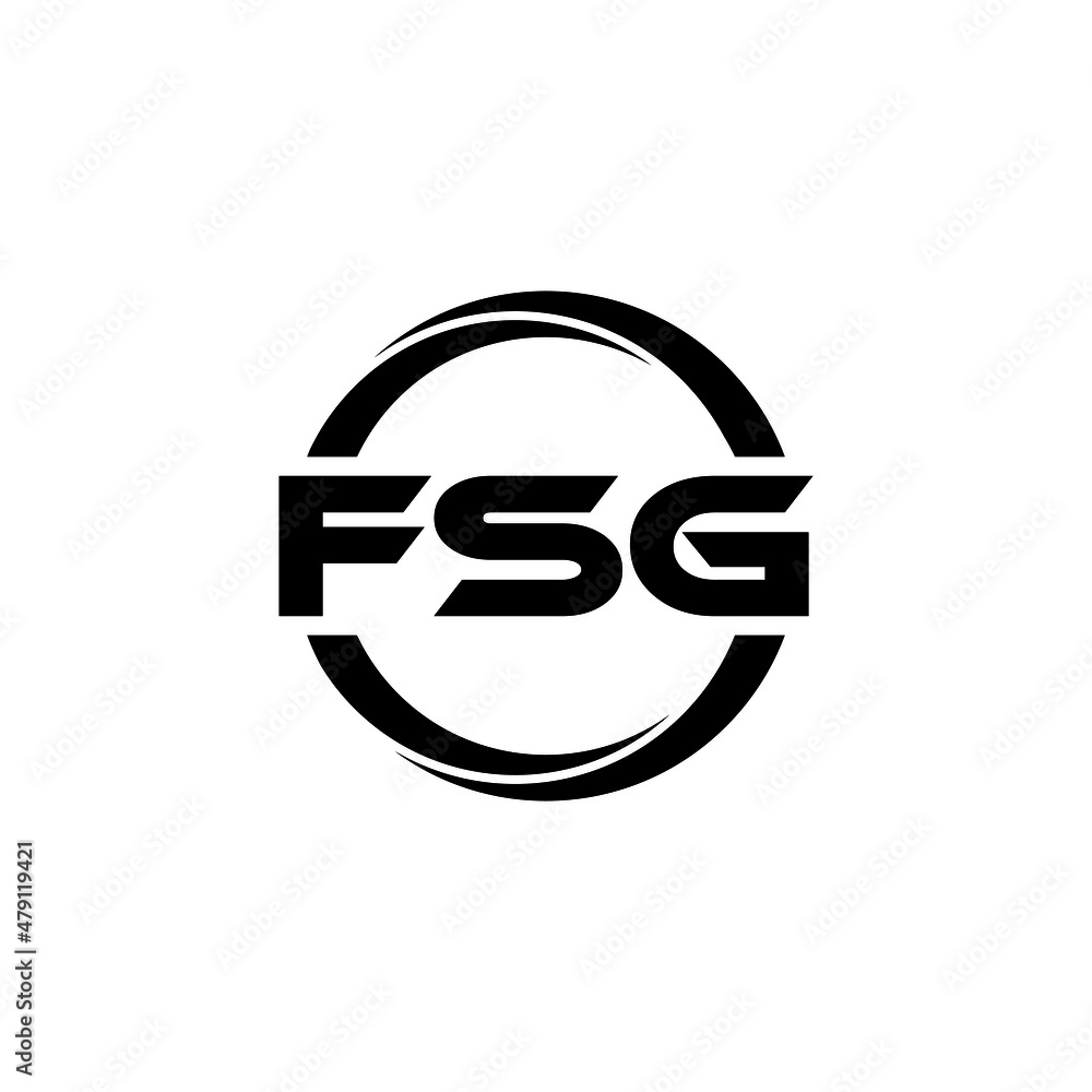 FSG letter logo design with white background in illustrator, vector ...