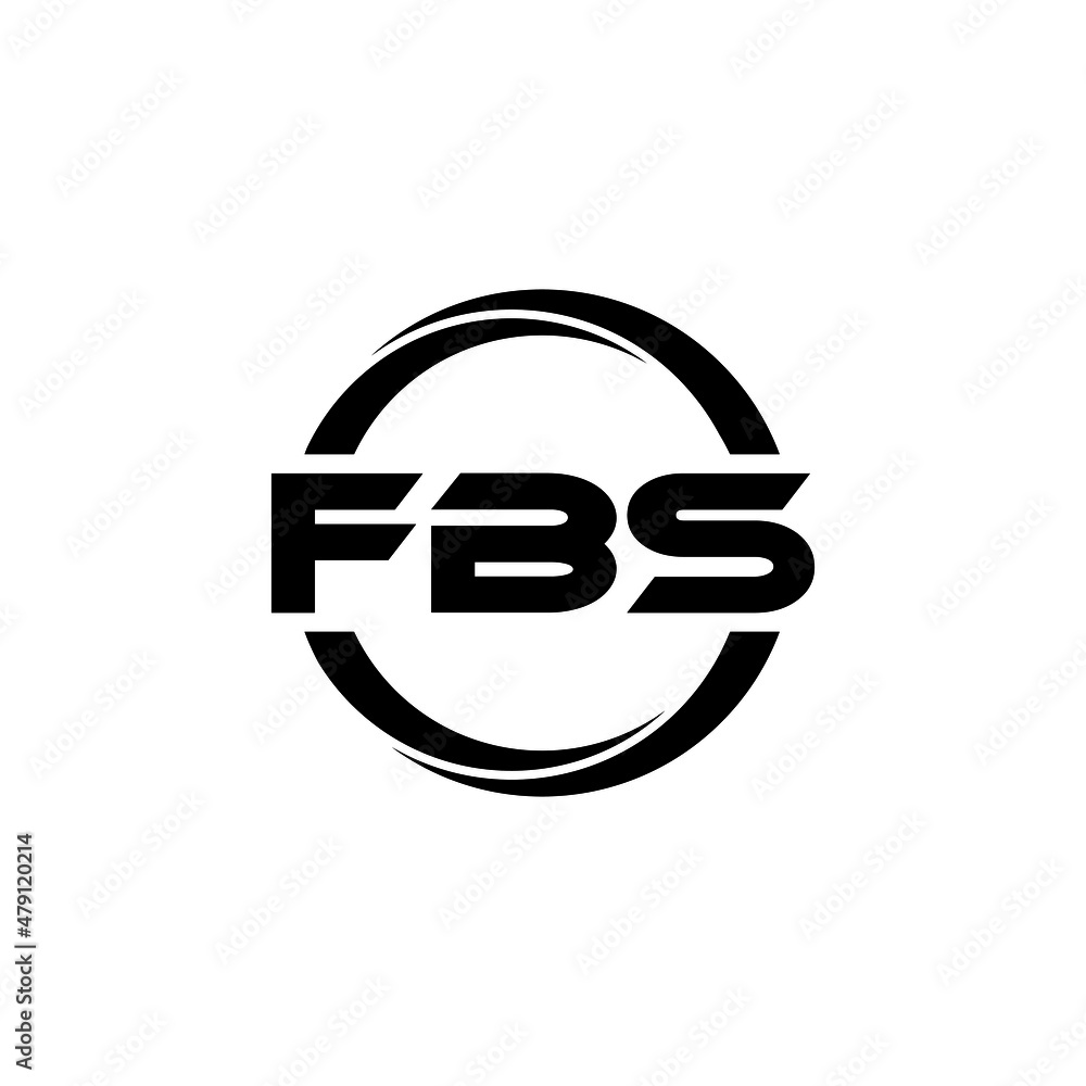 FBS letter logo design with white background in illustrator, vector ...