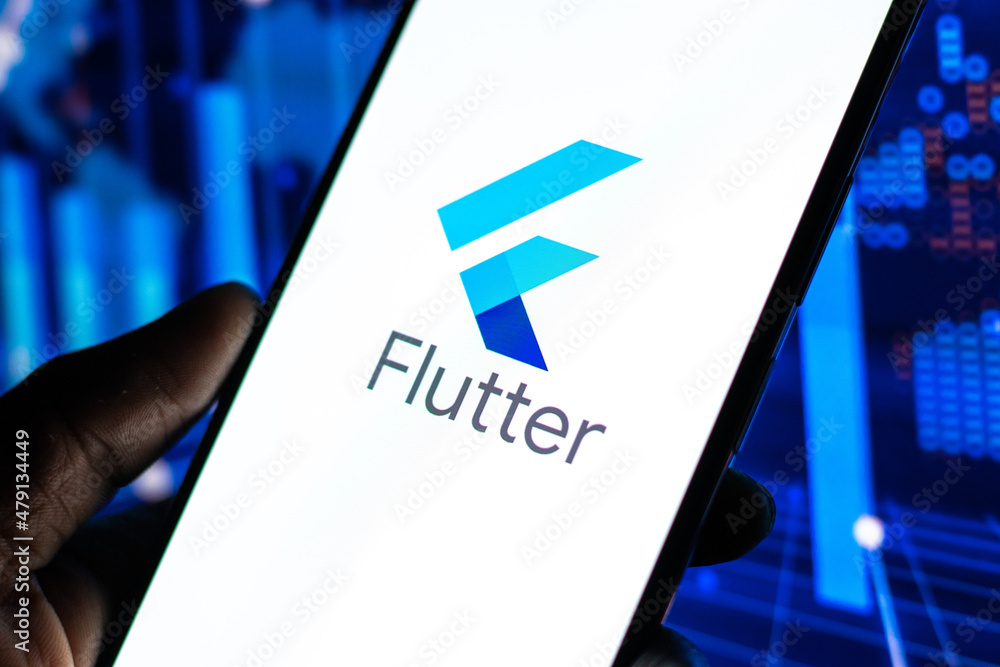 Assam, india - May 29, 2021 : Google Flutter logo on phone screen stock ...
