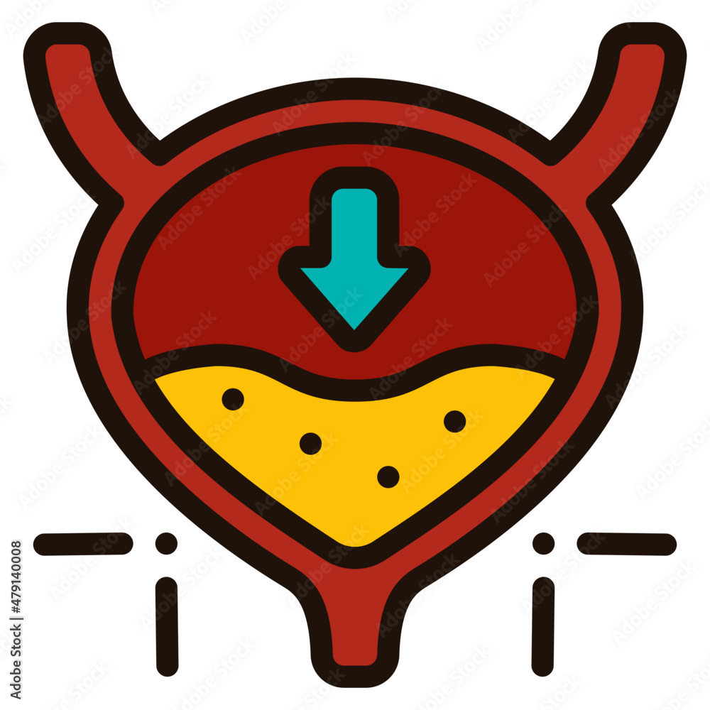 cystitis filled outline icon Stock Vector | Adobe Stock