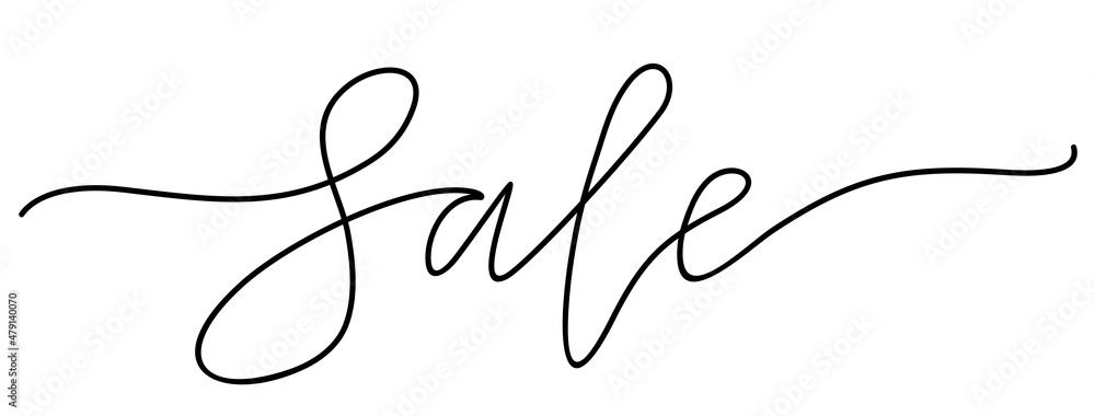 Sale handwritten inscription. Hand drawn lettering vector illustration ...