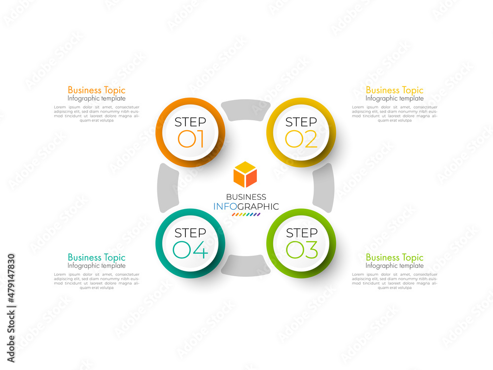 Minimal step infographics design vector and icons can be used for ...